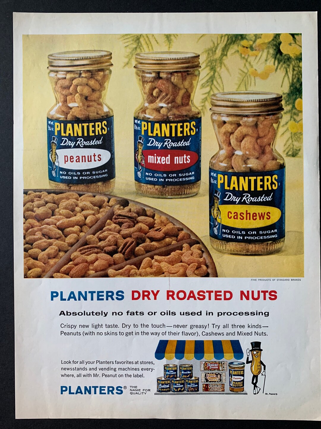 Vintage 1960s Planters Peanuts Ad - Etsy