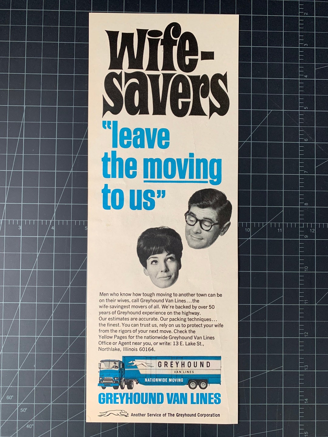 Vintage 1960s Greyhound Bus Moving Vans Print Ad - Etsy