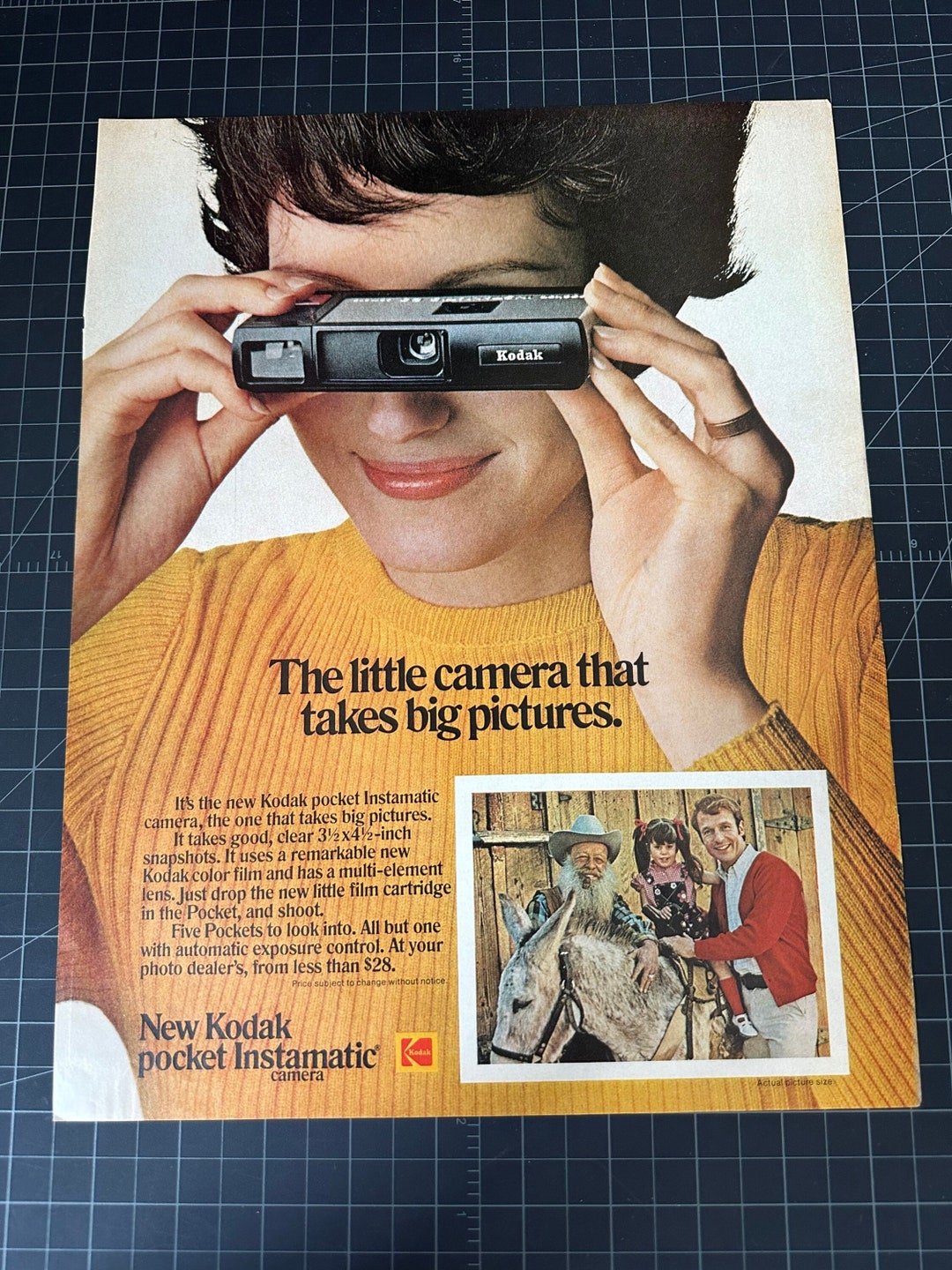 Vintage 1960s Kodak Instamatic Print Advertisement - Etsy