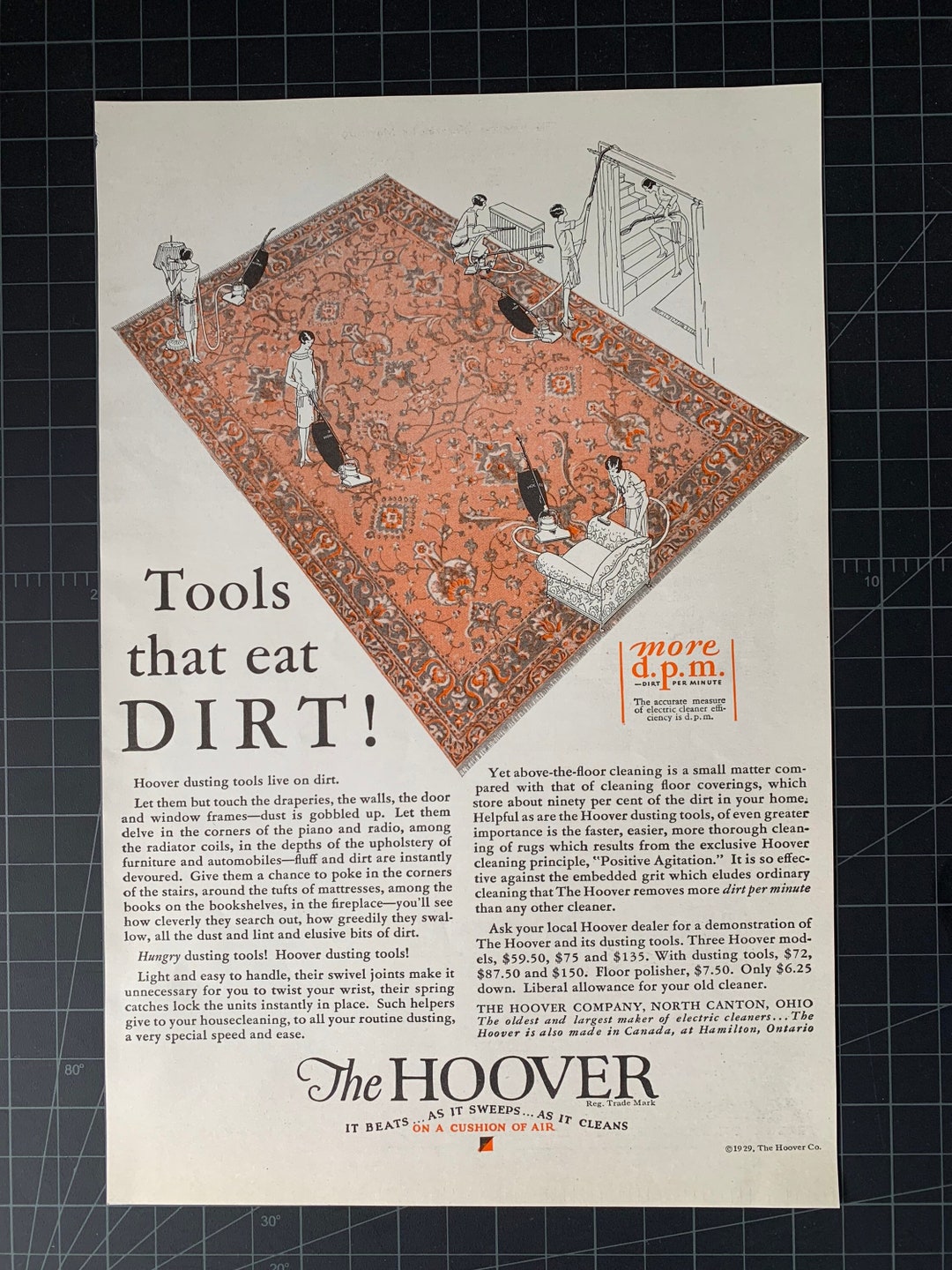 Vintage 1929 Hoover Vacuum Print Advertisement - Etsy