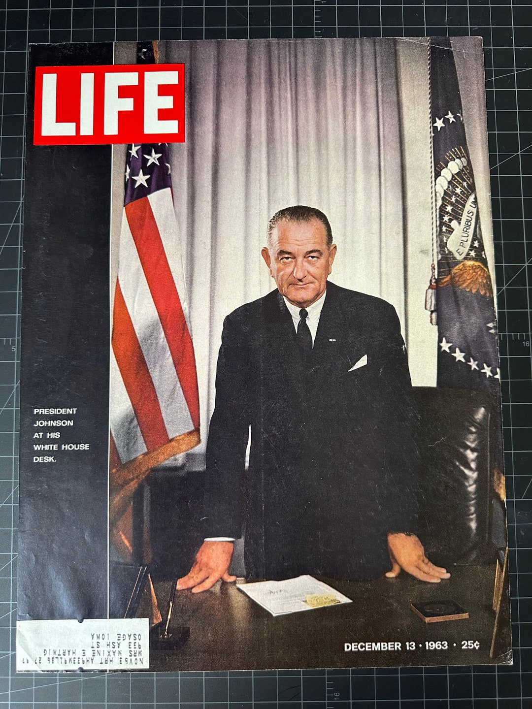 Vintage 1963 Life Magazine Cover - President Johnson - COVER ONLY - Etsy