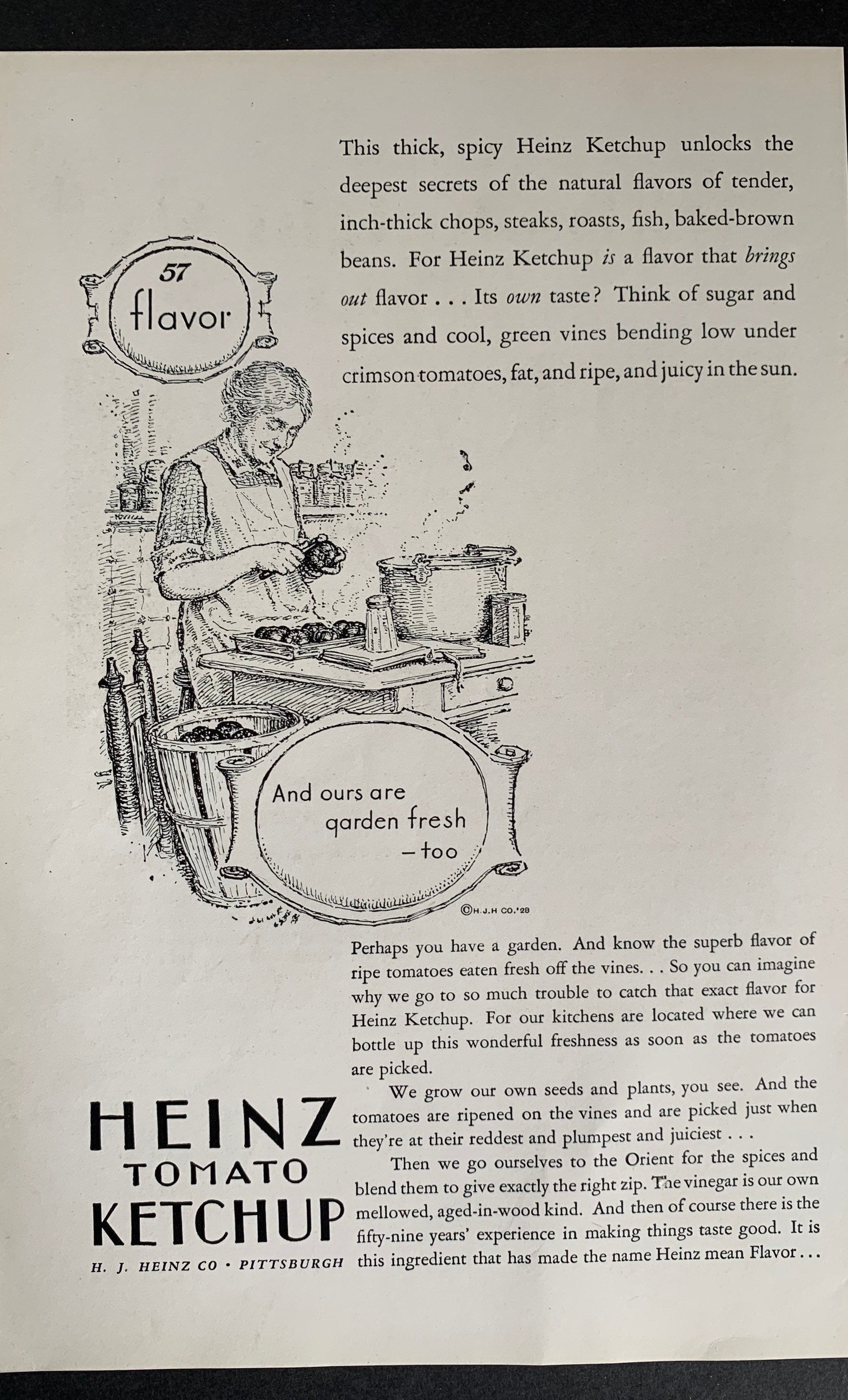 Vintage 1927 Heinz Ketchup Ad | Etsy