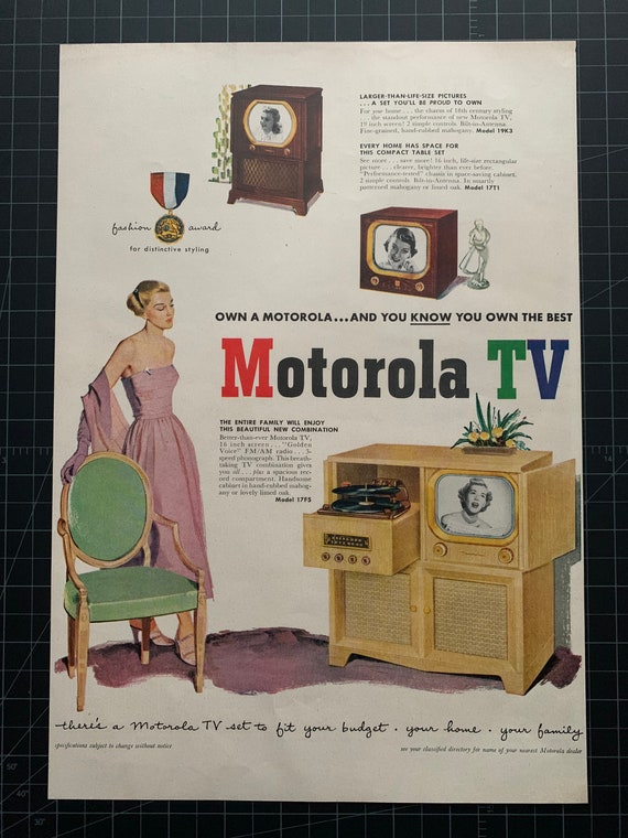 Collectibles Vintage 1957 Blue Motorola Americana Portible Television ...