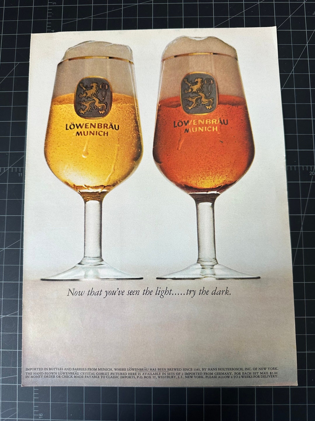 Vintage 1970s Lowenbrau Beer Print Advertisement - Etsy