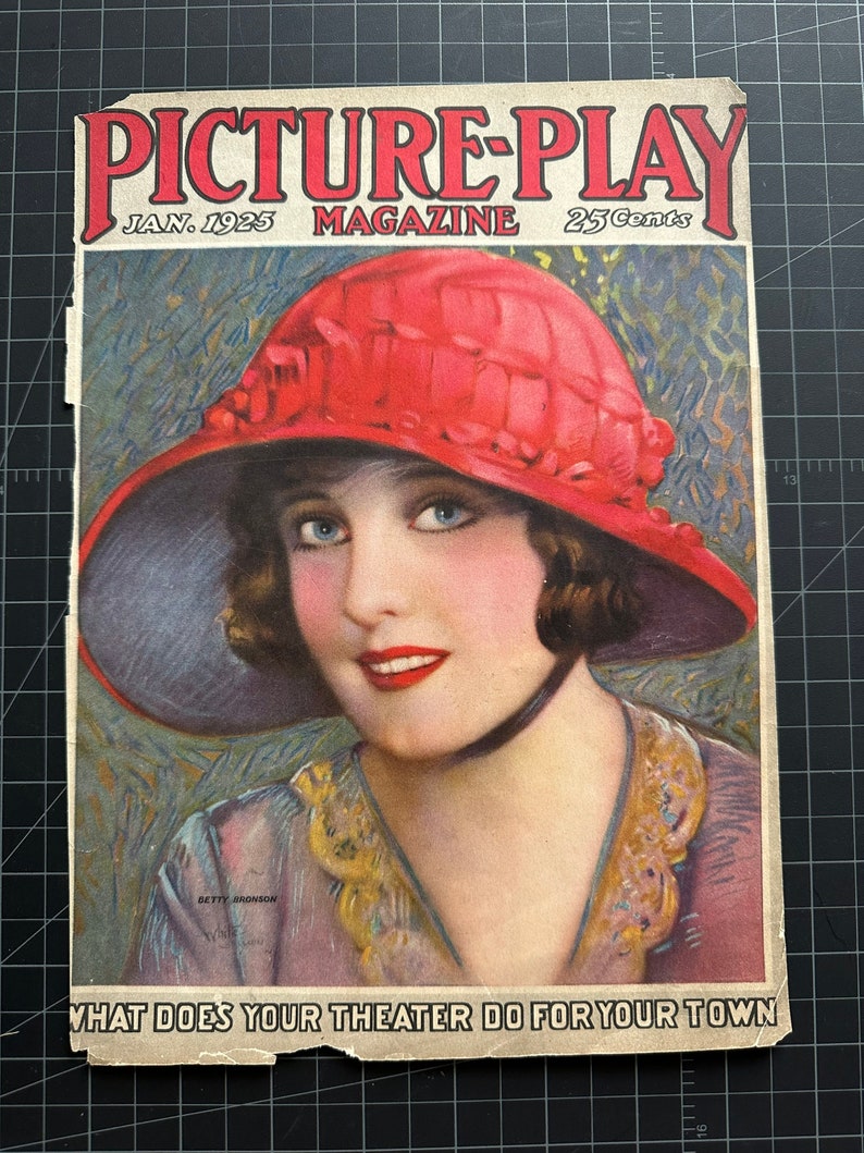 Rare Vintage 1925 Picture Play Magazine Cover Betty Bronson - Etsy