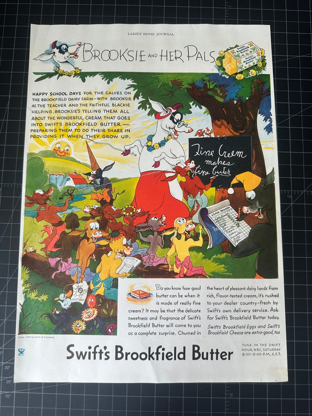 Vintage 1934 Swift’s Brookfield Butter Print Advintage - Etsy