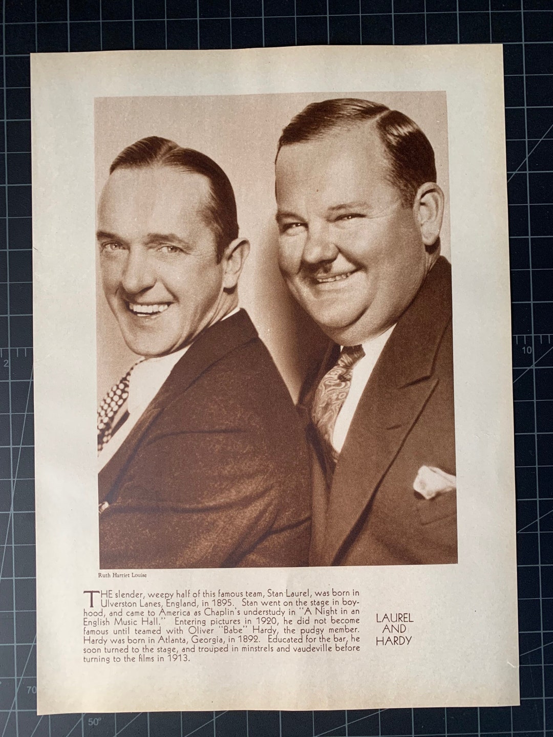 Vintage Circa 1930 Laurel and Hardy Photoplay Portrait - Etsy