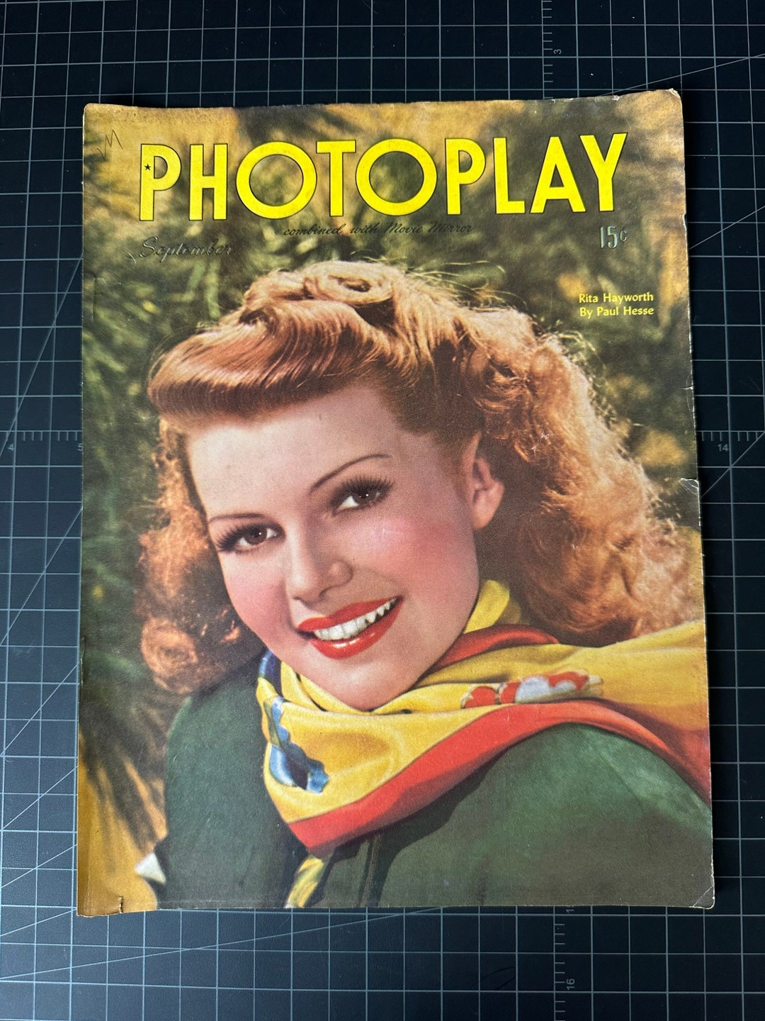 Vintage 1940s Photoplay Magazine Cover - Rita Hayworth - Cover ...
