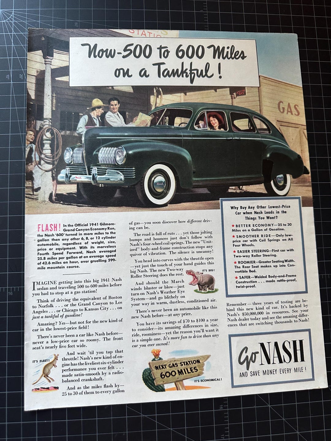Vintage 1941 Nash ‘600’ Automobile Print Ad - Etsy