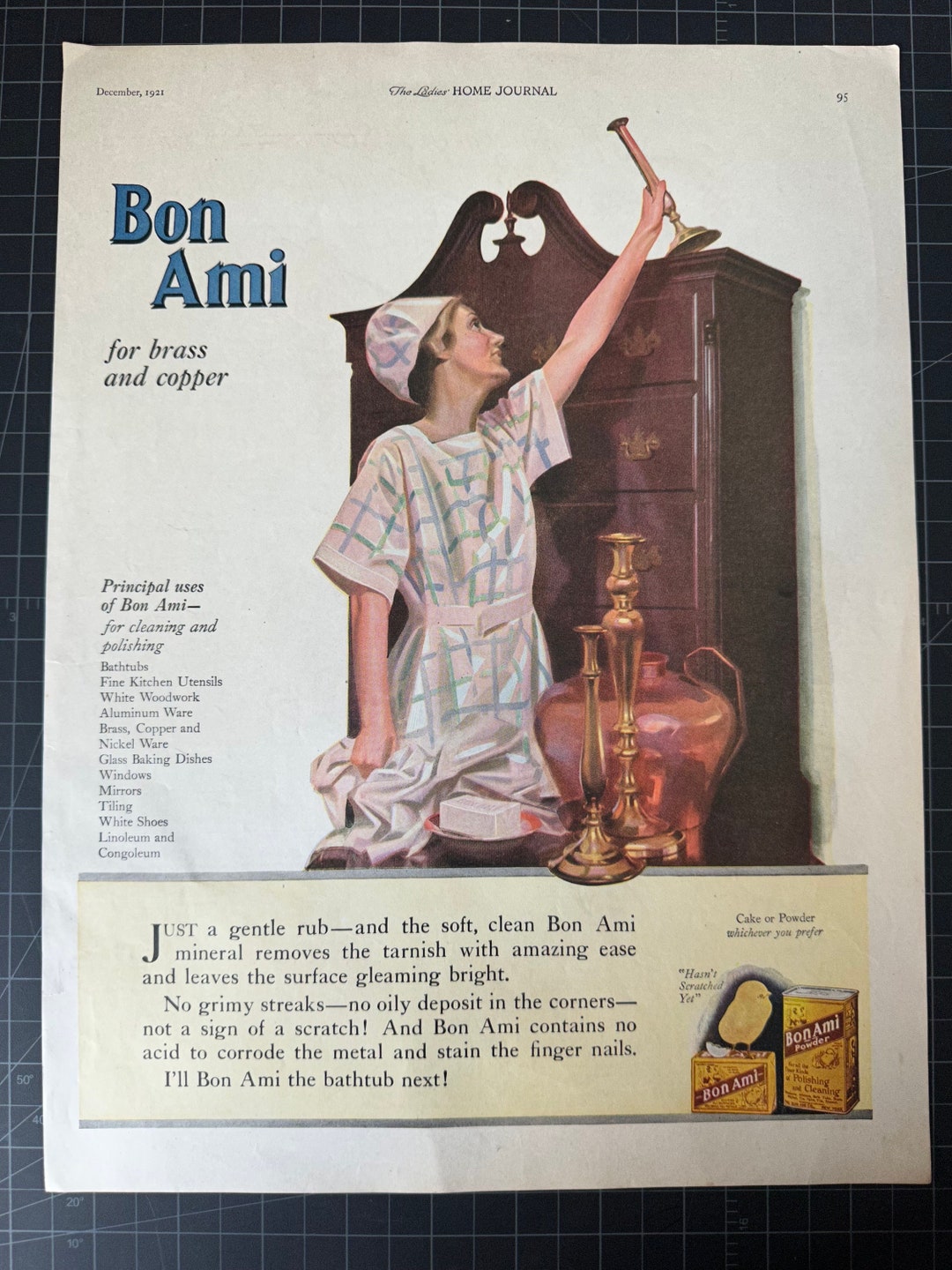 Vintage 1921 Bon Ami Print Advertisement - Etsy