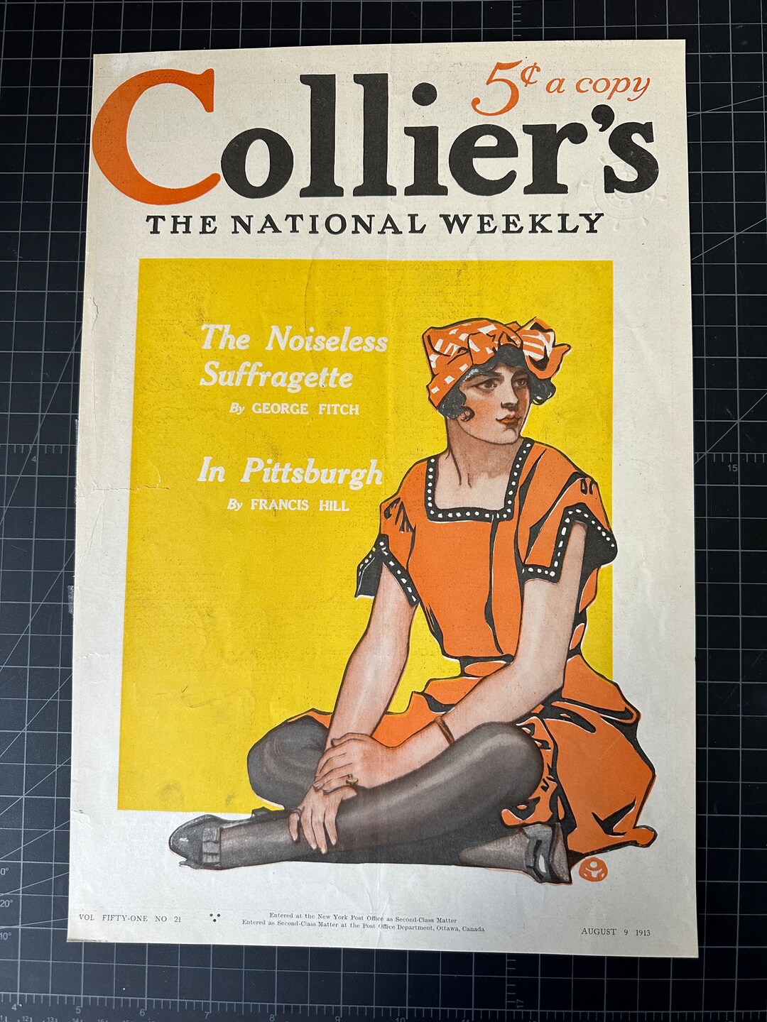 Rare Antique 1913 Collier’s Magazine Cover - COVER ONLY - Etsy
