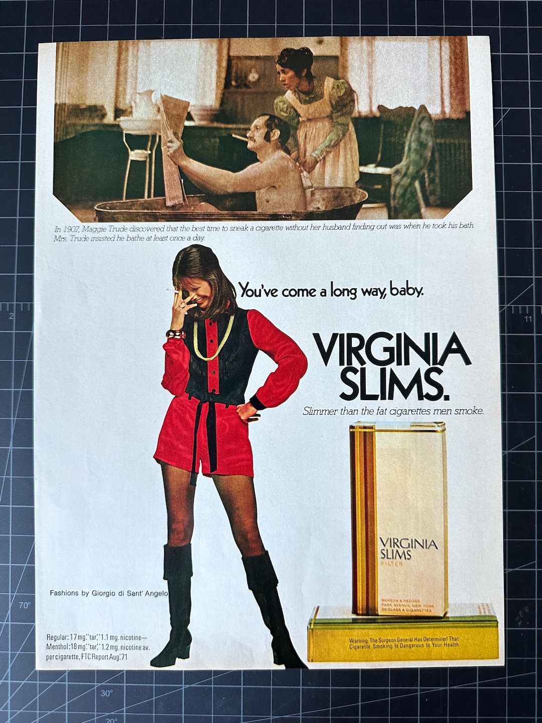 Vintage 1970s Virginia Slims Cigarettes Print Ad - Etsy