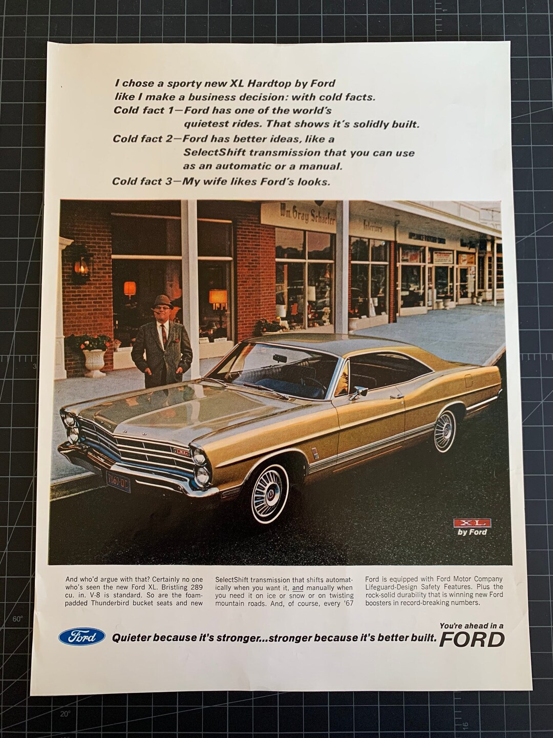 Vintage 1967 Ford Xl Print Advertisement - Etsy