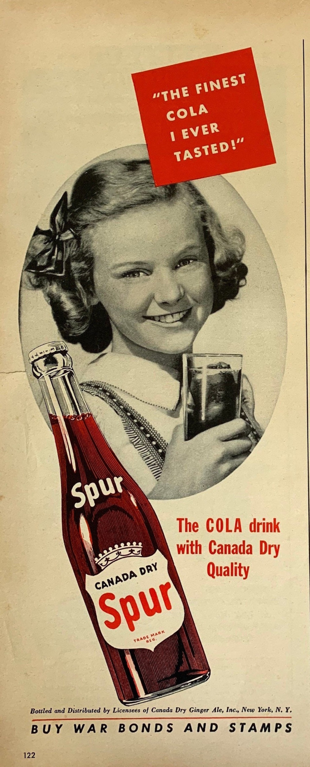 Vintage 1940s Canada Dry Spur Soda Ad, Ww2 Eravintage - Etsy