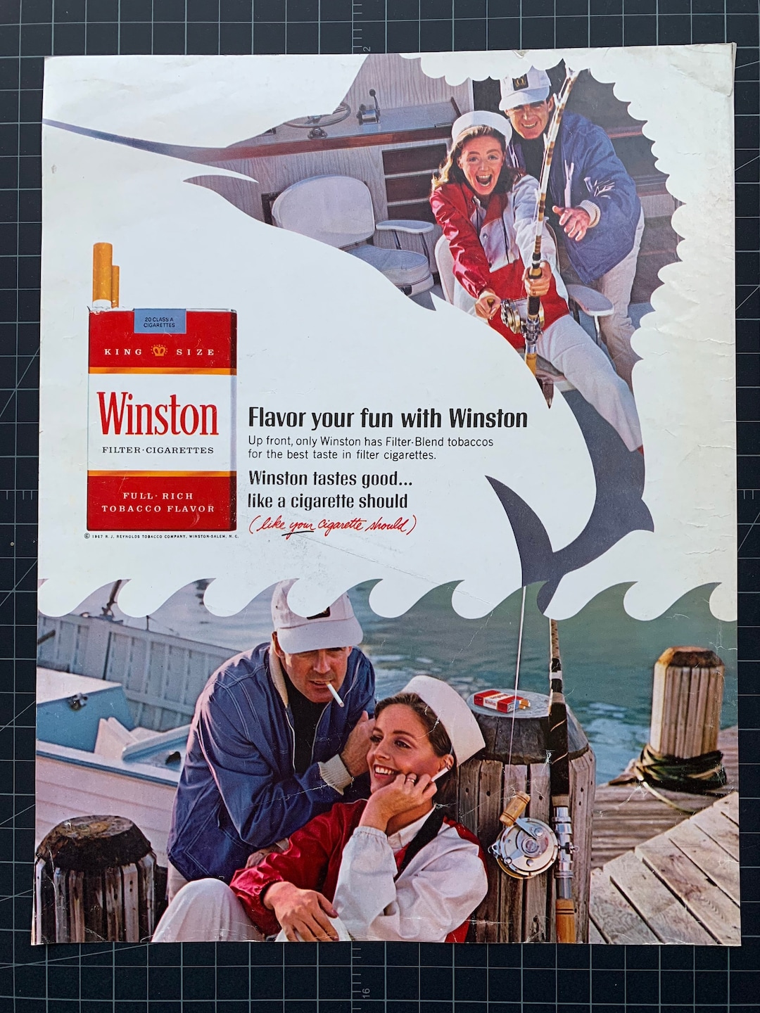 Vintage 1967 Winston Cigarettes Print Advertisement - Etsy