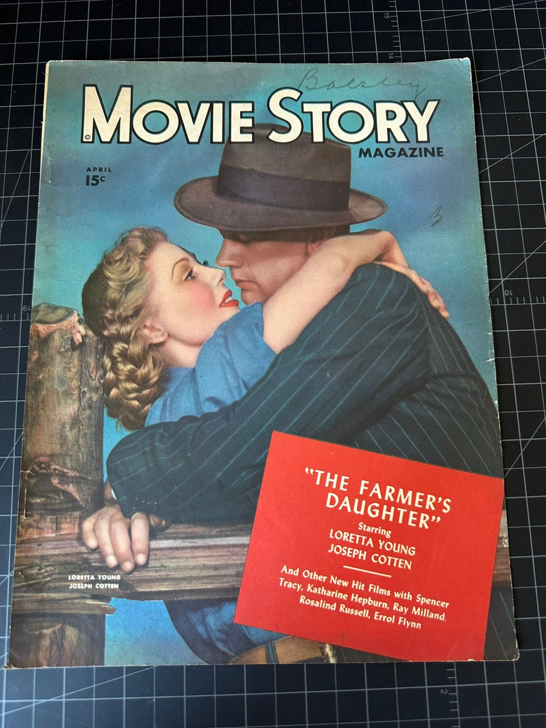Rare Vintage 1940s Movie Story Magazine Cover - Loretta Young & Joseph ...