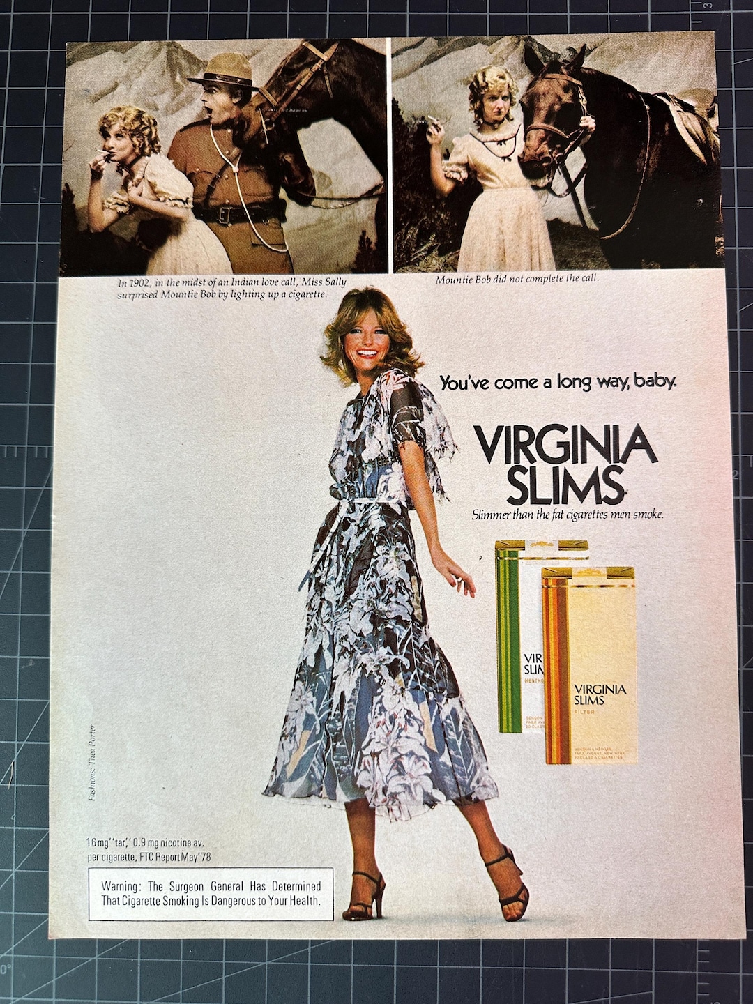 Vintage 1970s Virginia Slims Cigarettes Print Ad - Etsy