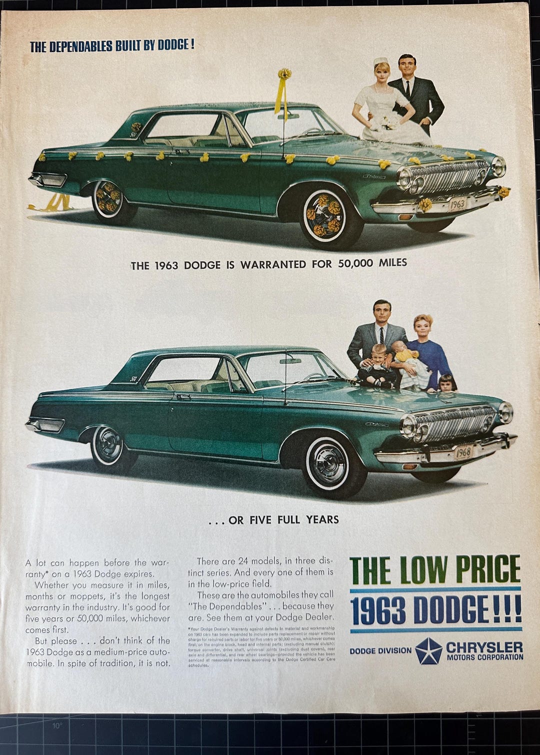 Vintage 1963 Dodge Print Ad - Etsy