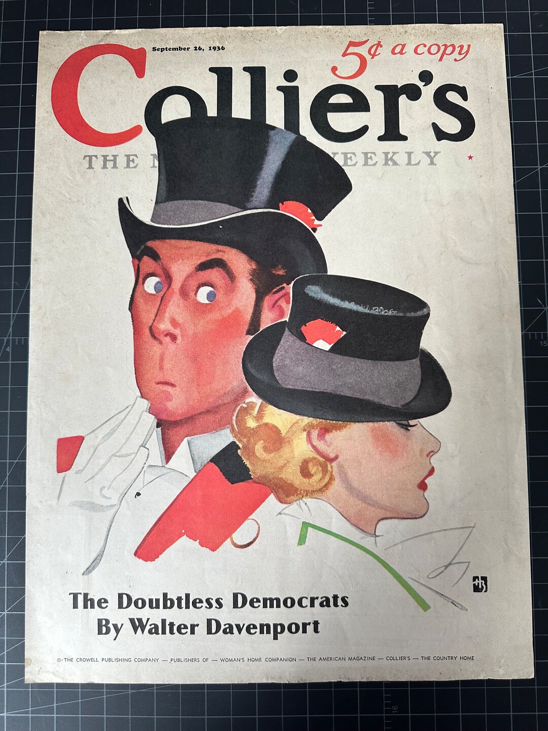 Vintage 1936 Collier’s Magazine Cover - COVER Onlyvintage - Etsy