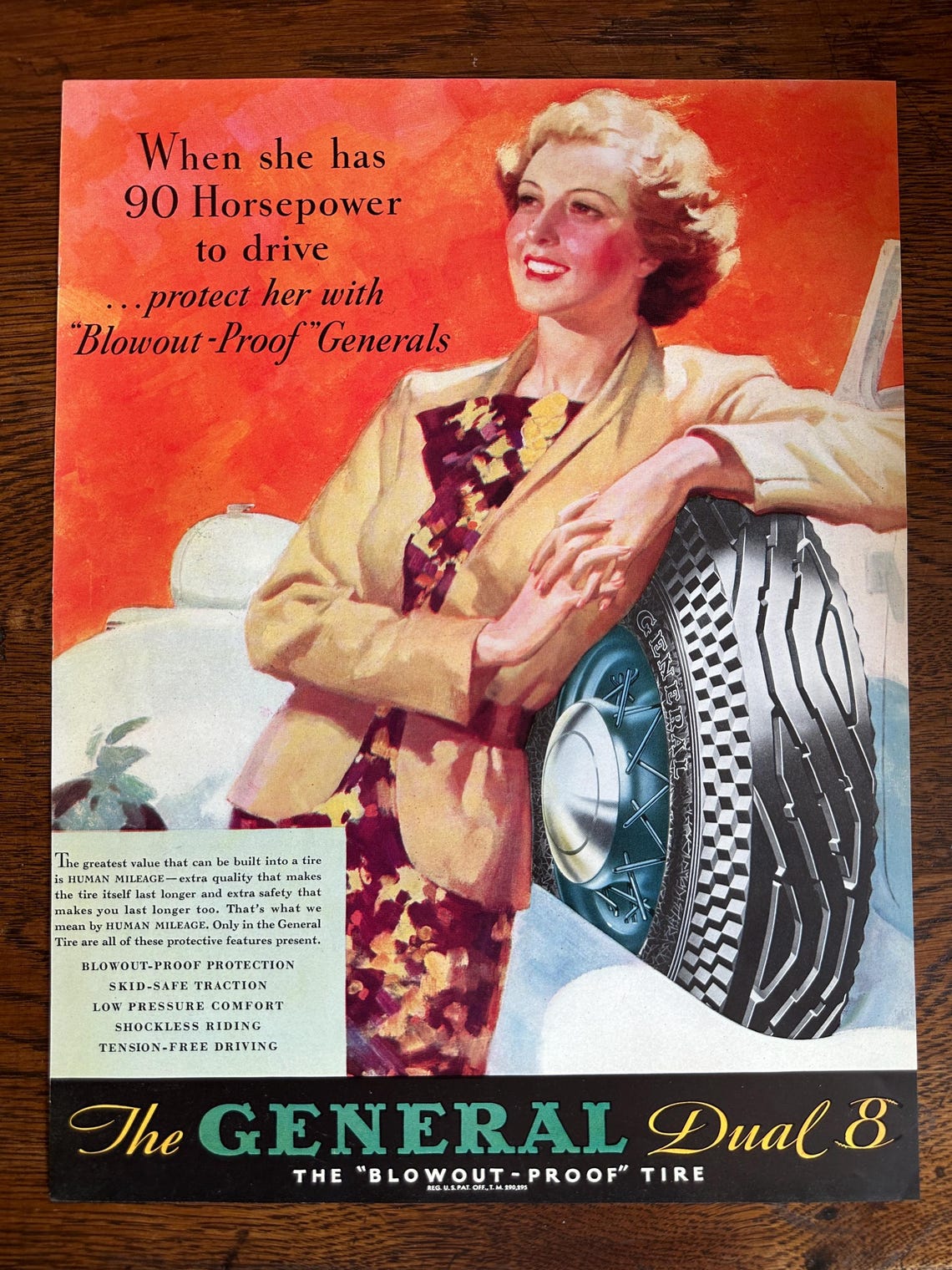Vintage 1930s General Tires Daul 8 Print Ad - Etsy