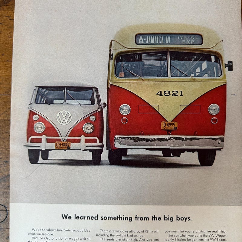 Volkswagen Ad Art - Etsy UK