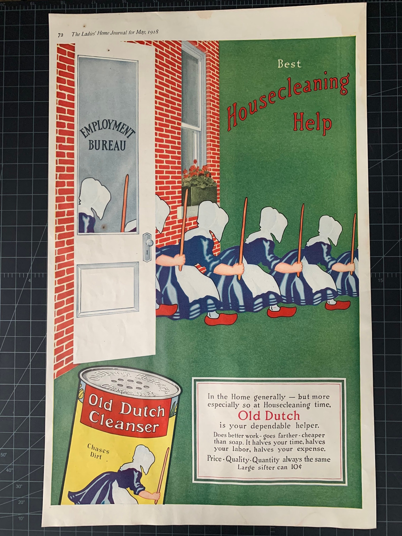 Vintage 1918 Old Dutch Cleanser Print Advertisement - Etsy