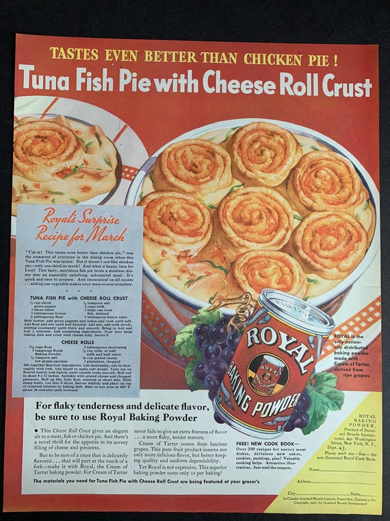 Vintage 1936 Royal Baking Powder Baking Print Ad | Etsy