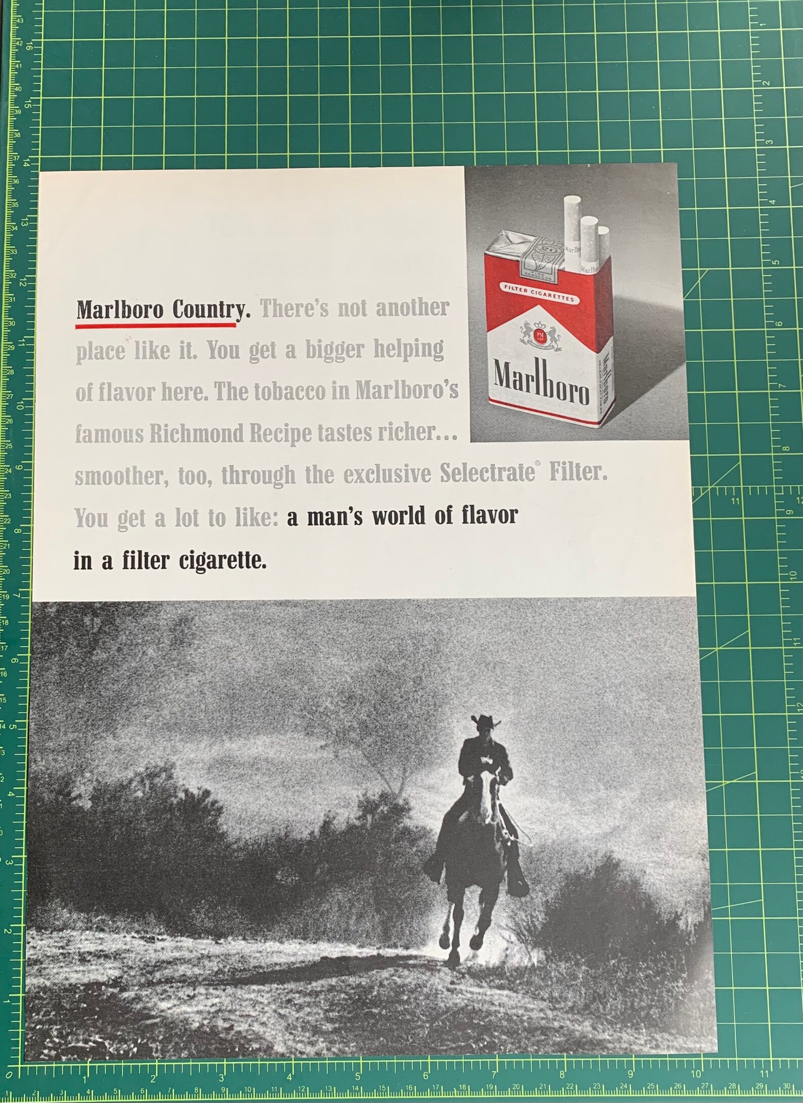 Vintage 1960s Marlboro Cigarettes Print Ad | Etsy