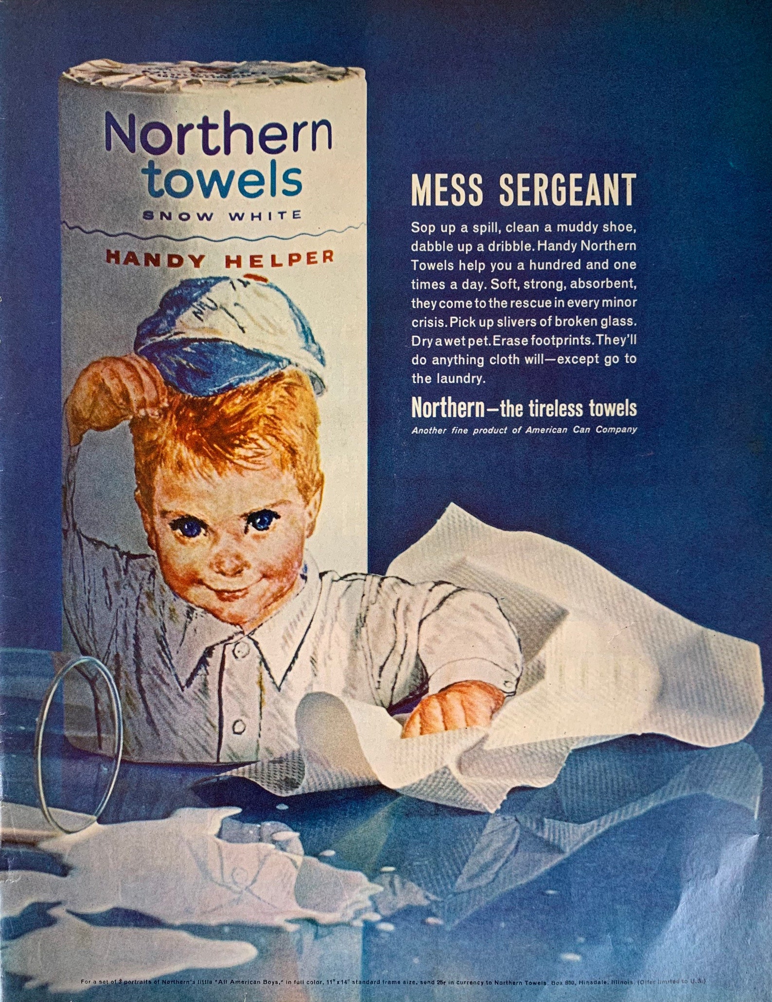 Vintage 1960s Northern Towels Paper Towels Ad - Etsy