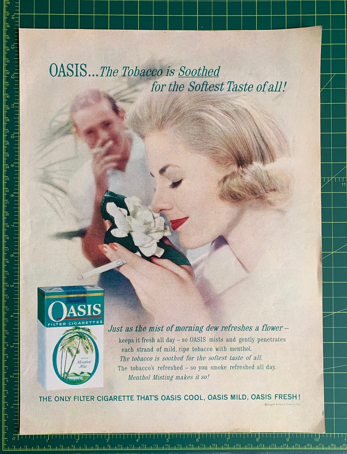 Vintage 1961 Oasis Cigarettes Print Ad - Etsy