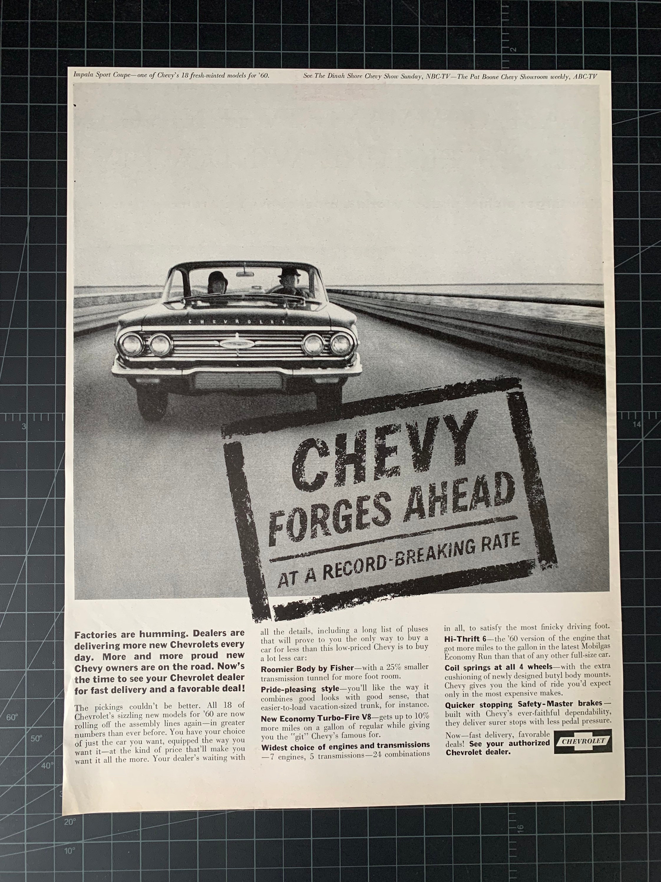 Vintage 1960 Chevrolet Print Ad Art & Collectibles Advertisements etna ...