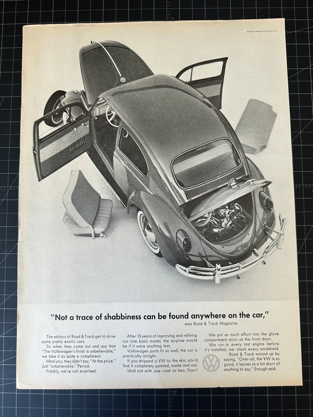 Vintage 1962 Volkswagen Print Advertisement - Etsy