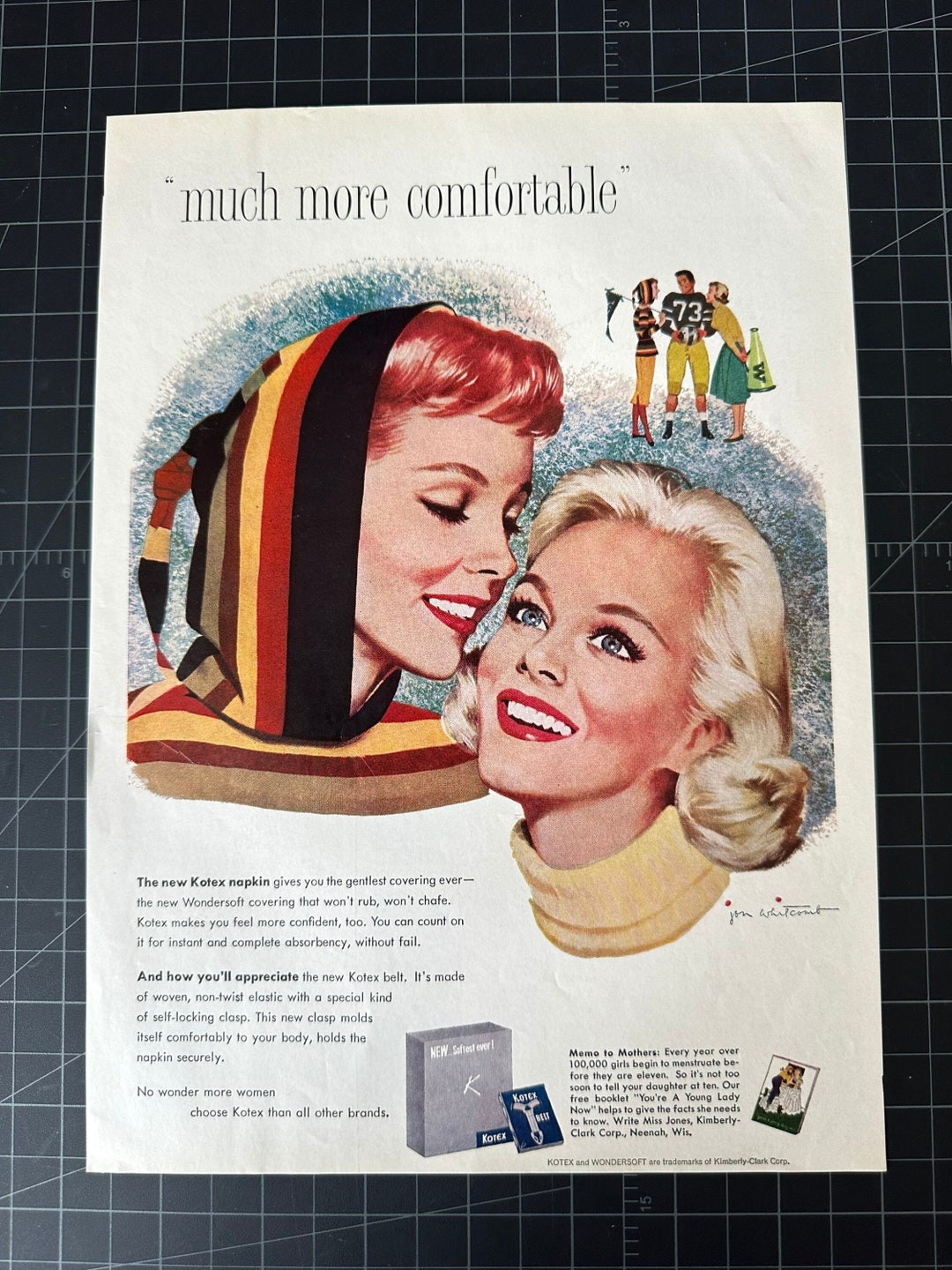 Vintage 1940s Kotex Print Advertisement - Etsy