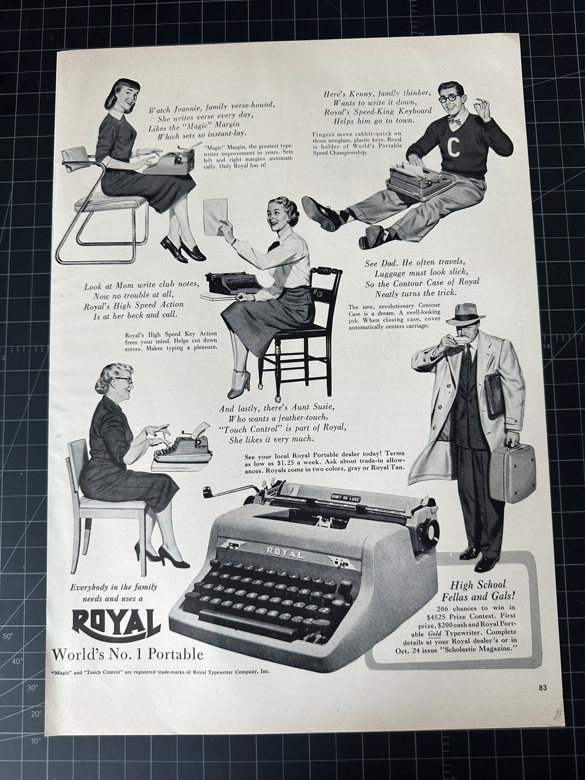 Vintage 1950s Royal Typewriters Print Ad - Etsy