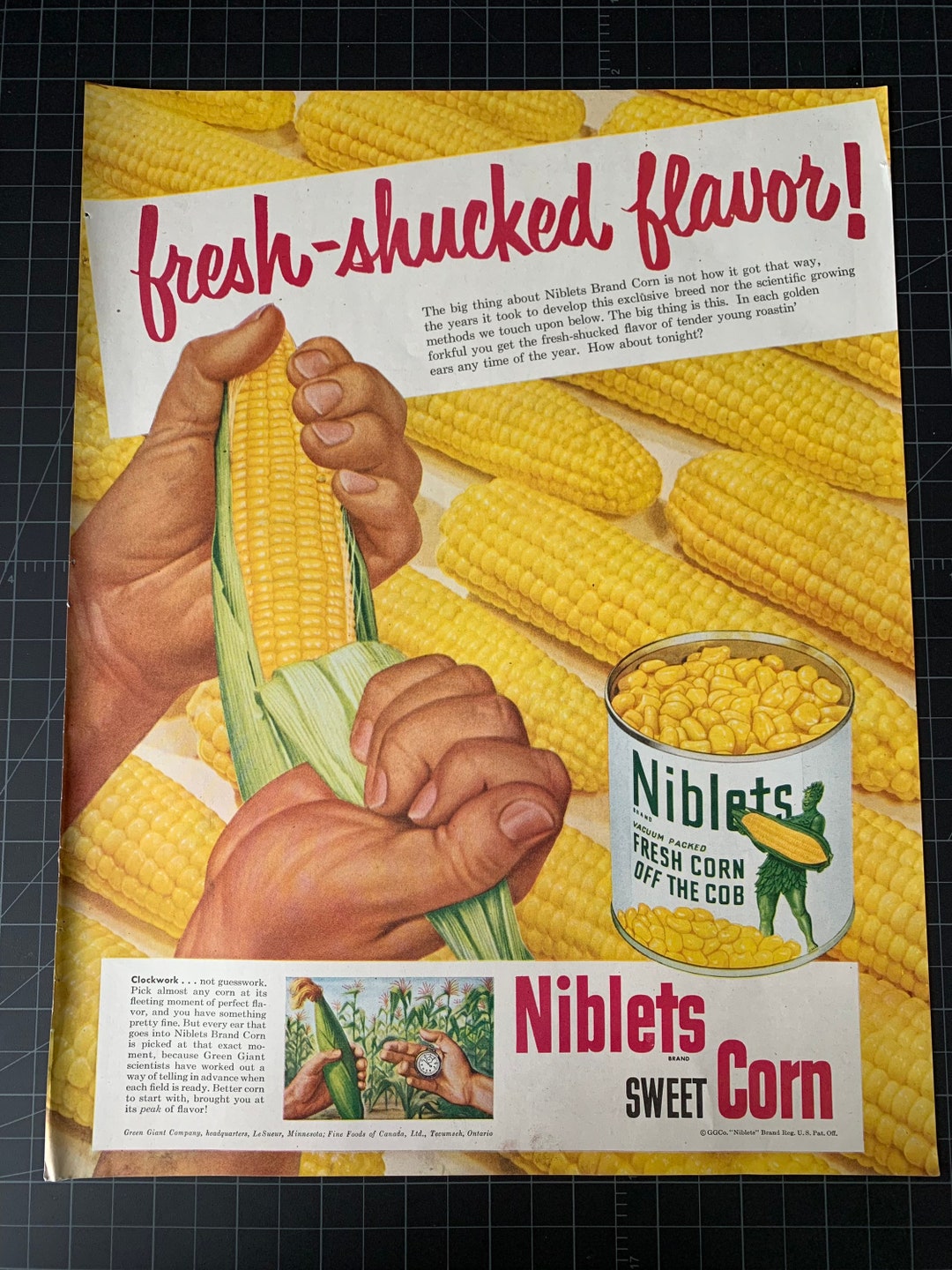 Vintage 1951 Green Giant Sweet Corn Print Ad - Etsy