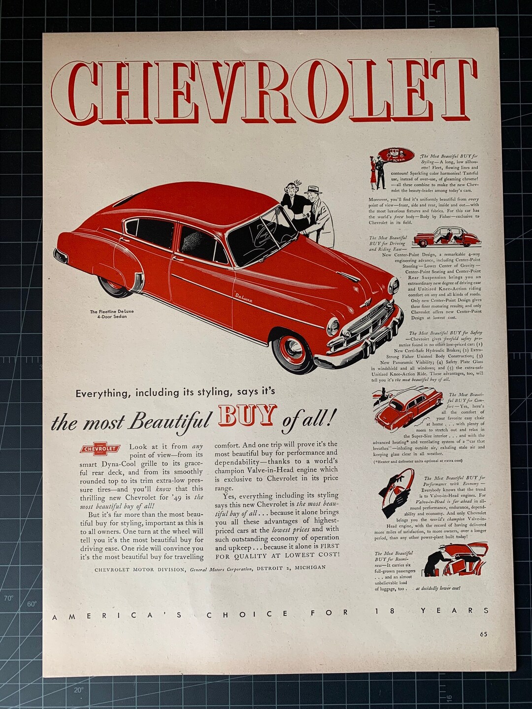 Vintage 1940s Chevrolet Original Print Ad - Etsy