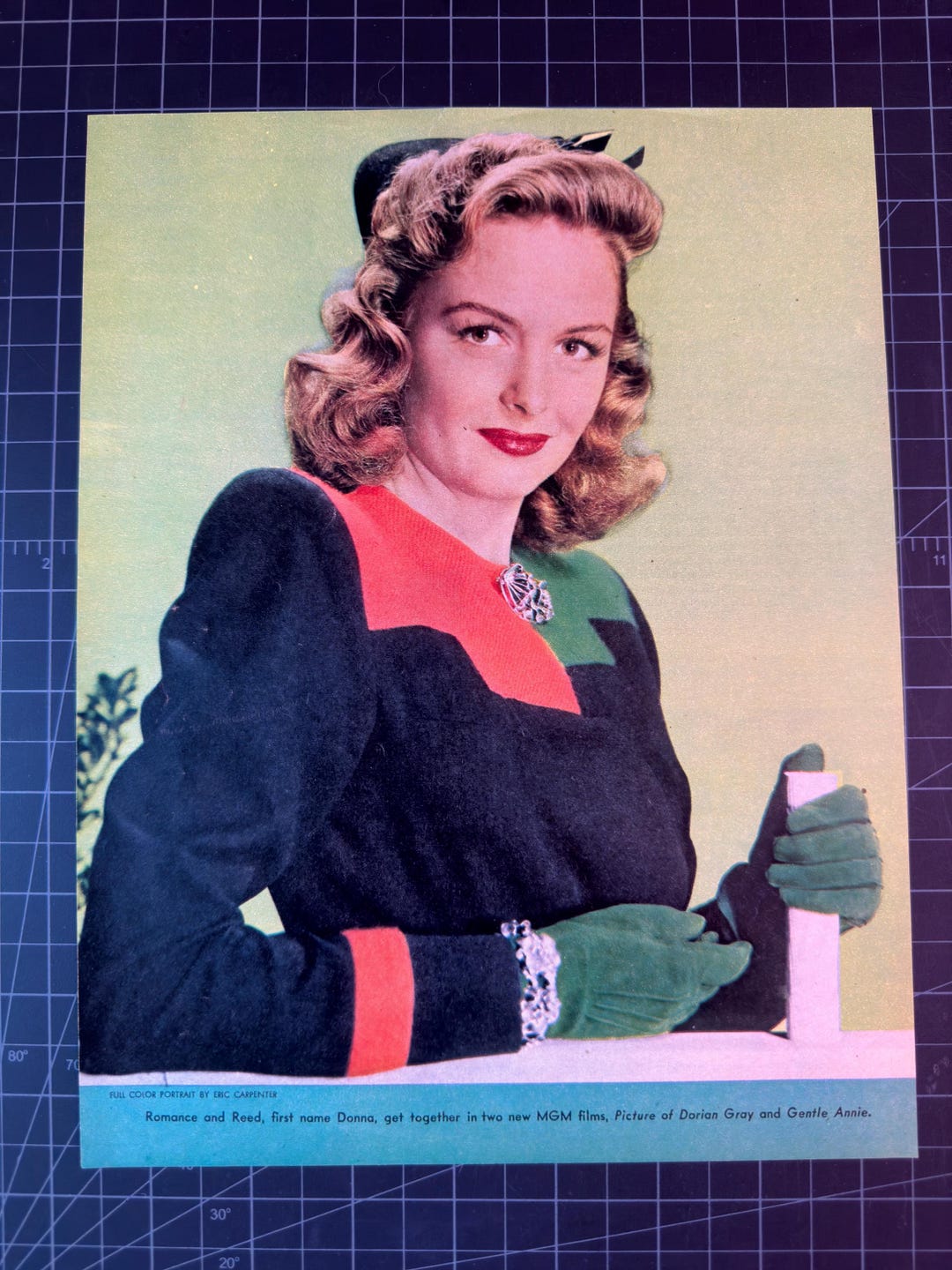 Vintage 1940s Donna Reed Magazine Portrait - Etsy