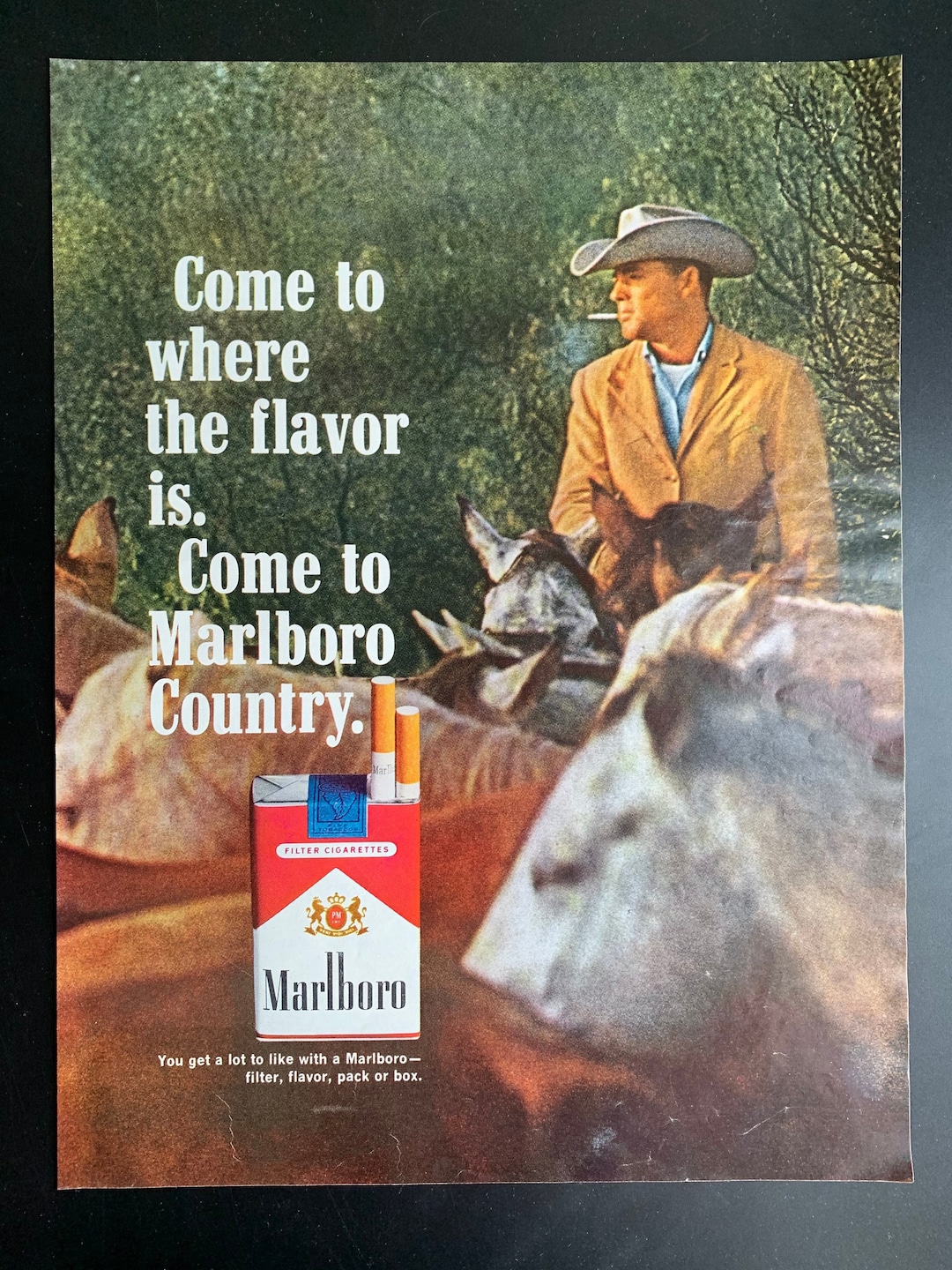 Vintage 1965 Marlboro Cigarettes Print Ad - Etsy