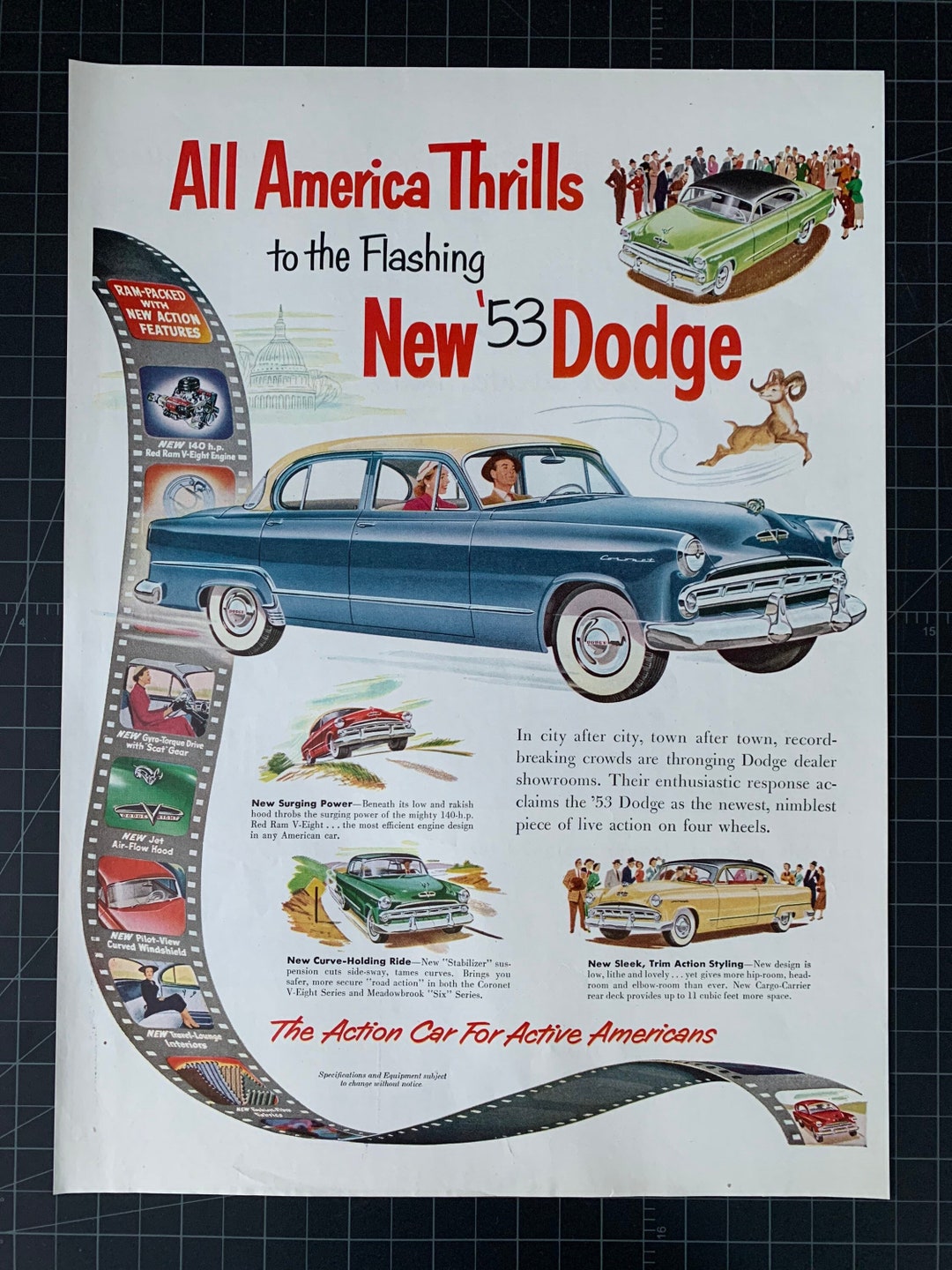 Vintage 1953 Dodge Print Advertisement - Etsy