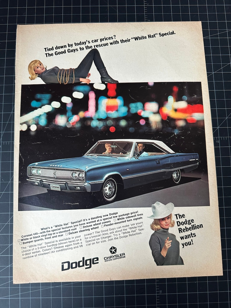 Vintage 1960s Dodge Coronet 440 Original Print Ad - Etsy