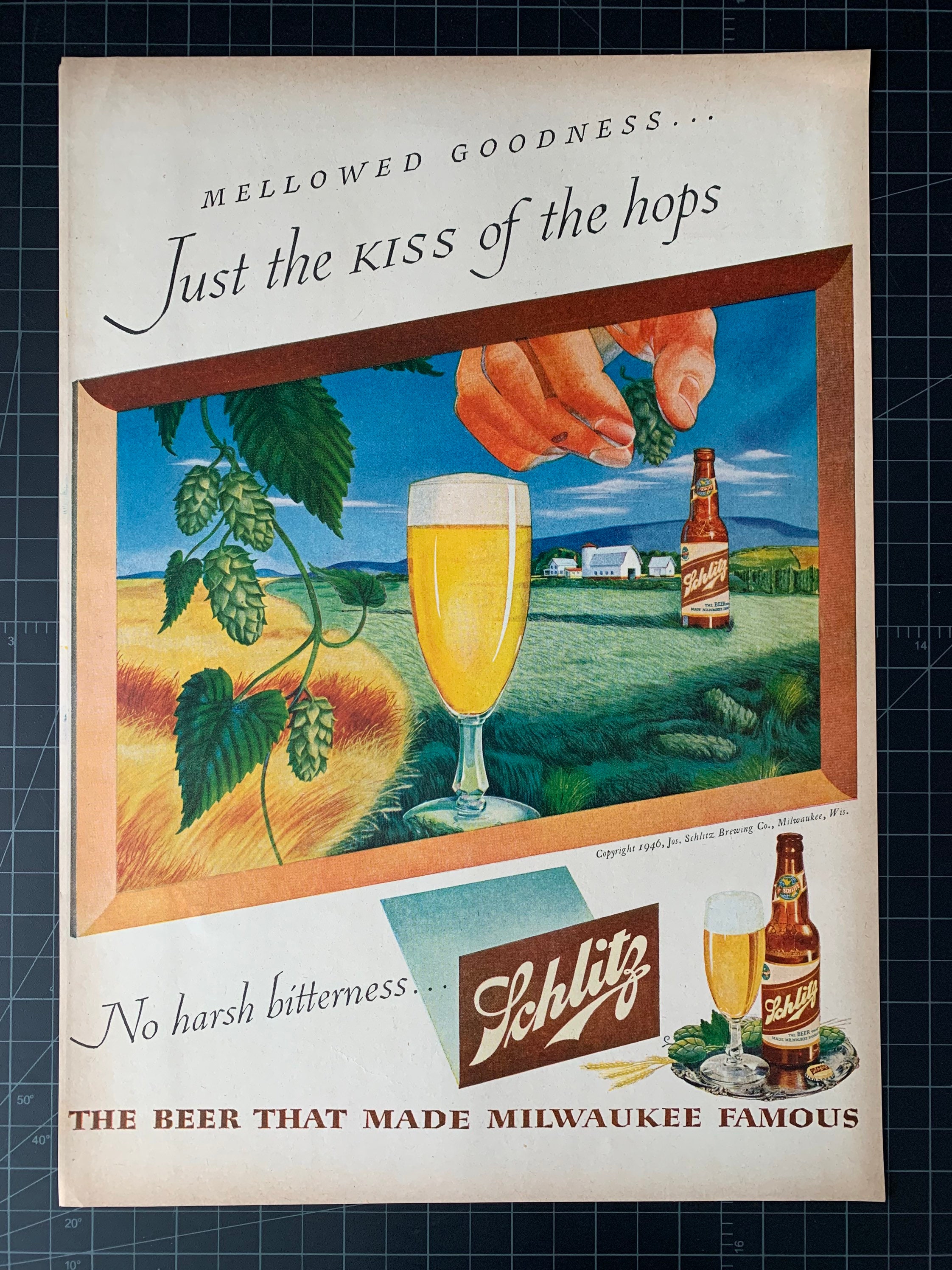 Art & Collectibles Collectibles Vintage 1946 Schlitz Beer Print Ad ...