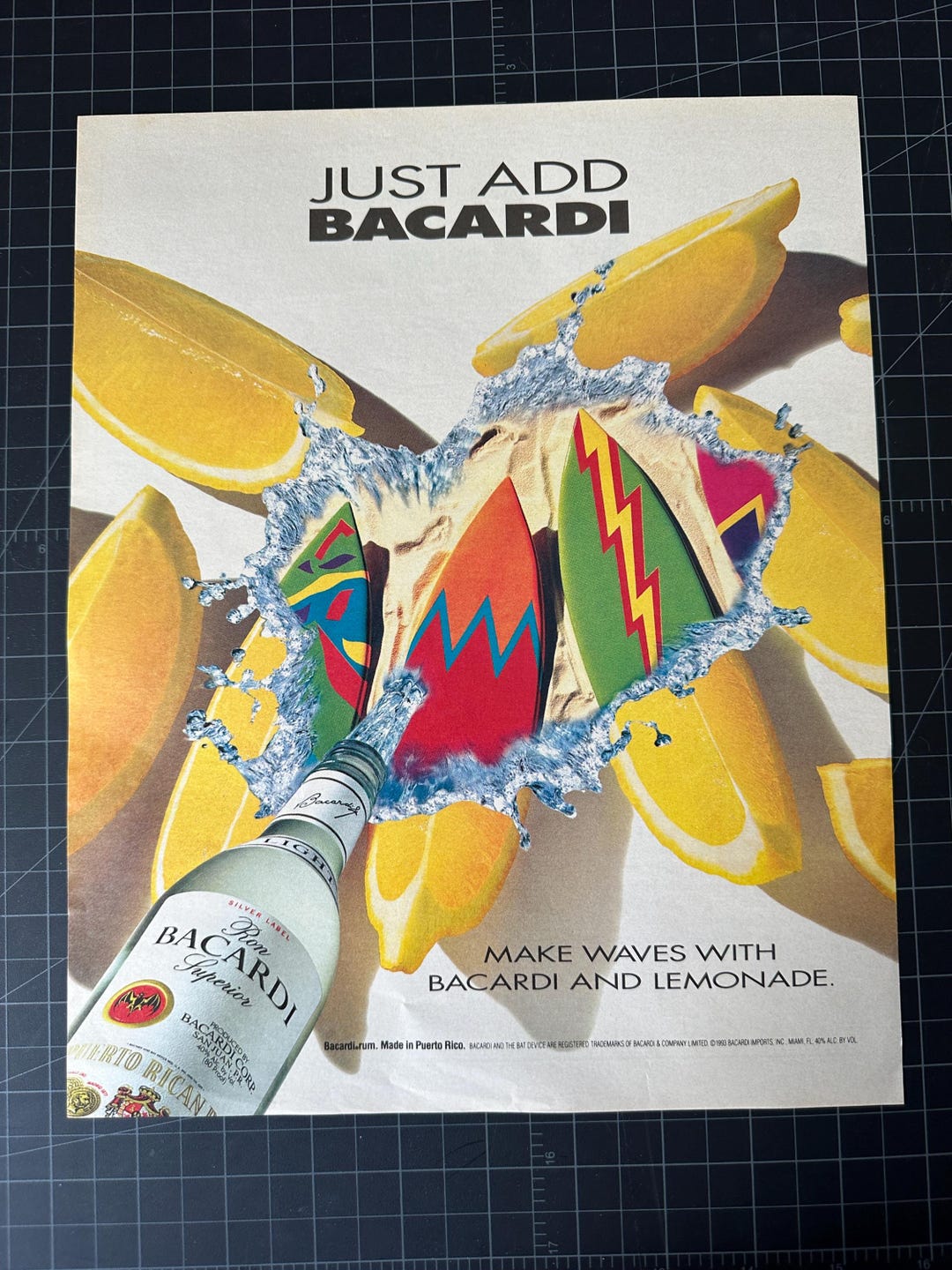 Vintage 1993 Bacardi Rum Print Ad - Etsy