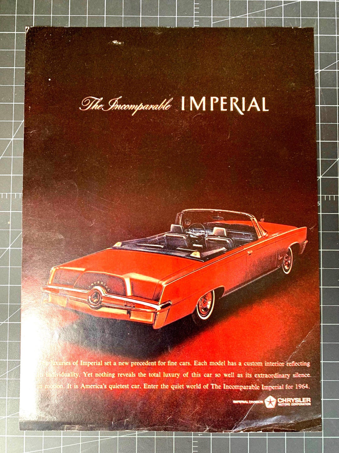 Vintage 1964 Imperial Original Print Ad - Etsy