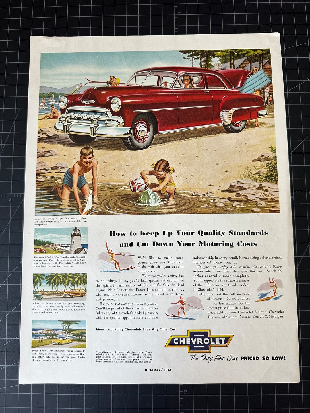 Vintage 1950s Chevrolet Print Advertisement - Etsy