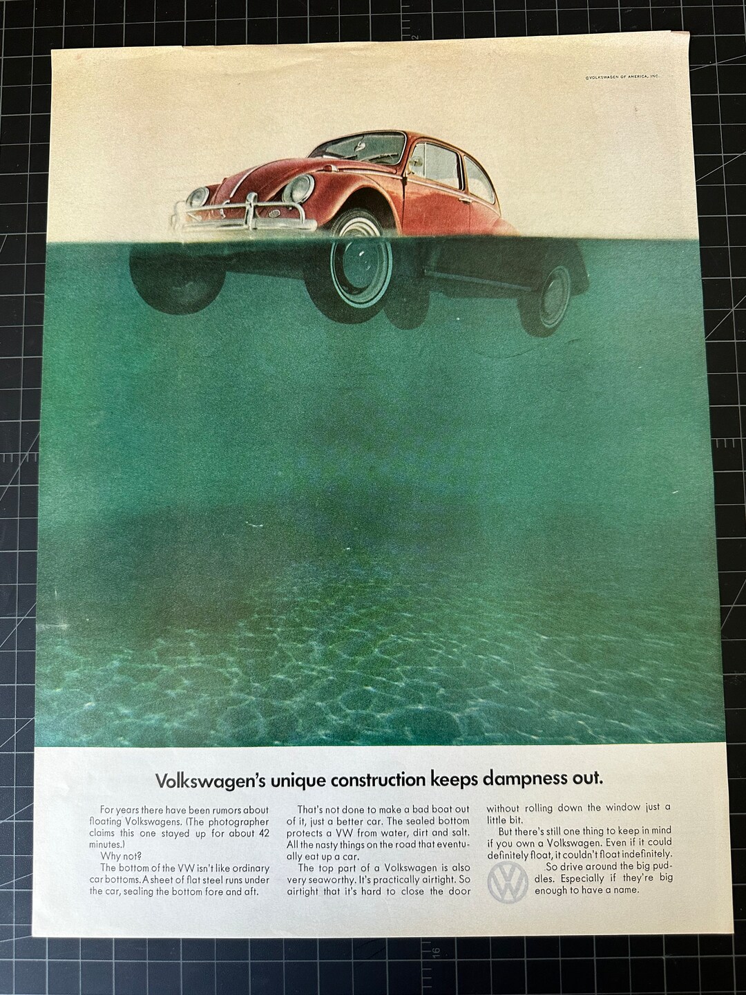 Vintage 1960s Volkswagen Print Advertisement - Etsy