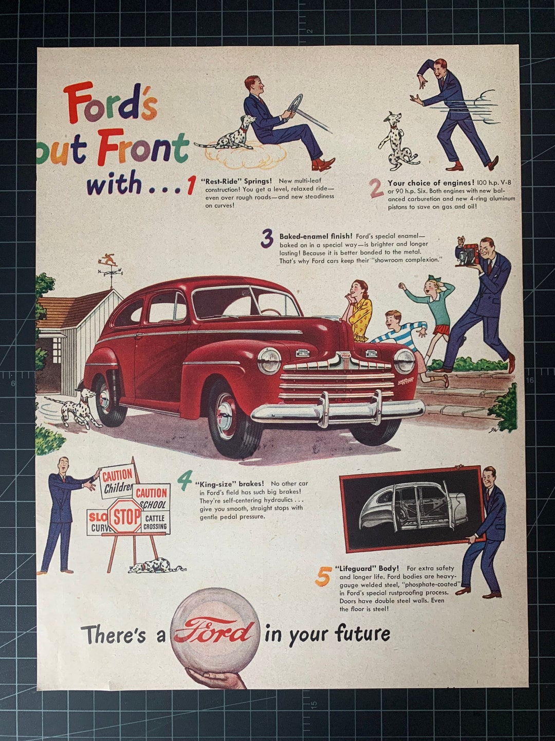 Vintage 1940s Ford Print Ad - Etsy
