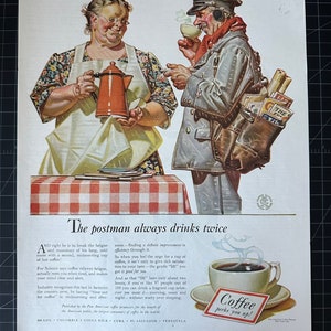 Rare Vintage 1941 Pan-american Coffee Print Ad - Leyendecker Artvintage ...