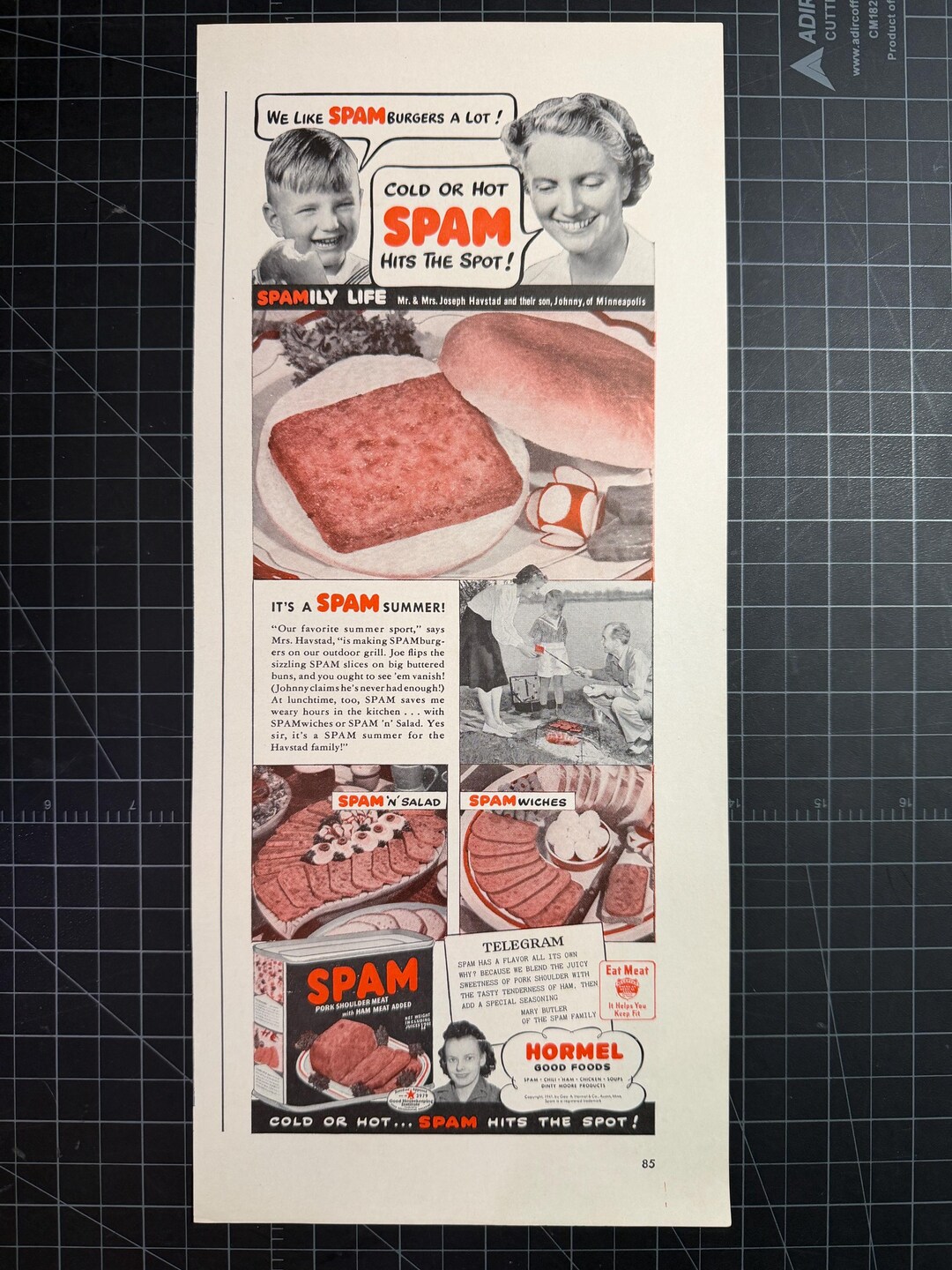 Vintage 1941 Spam Original Print Ad - Etsy