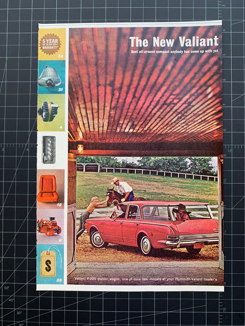 Vintage 1963 Plymouth Valiant Print Ad - Etsy