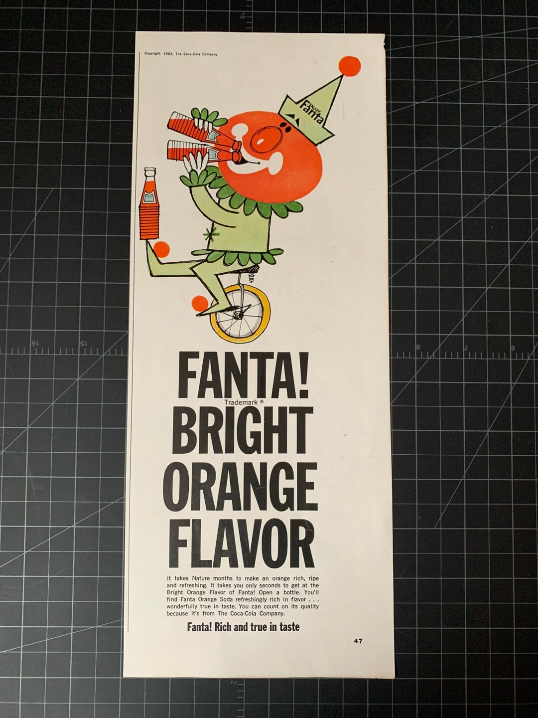 Vintage 1963 Fanta Soda Print Advertisement - Etsy